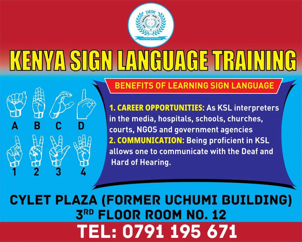 Kenya Sign Language Training Project – DESK